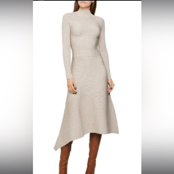 Reiss | Dresses | Reiss Leo Asymmetric Ribbed Dress Medium | Poshmark